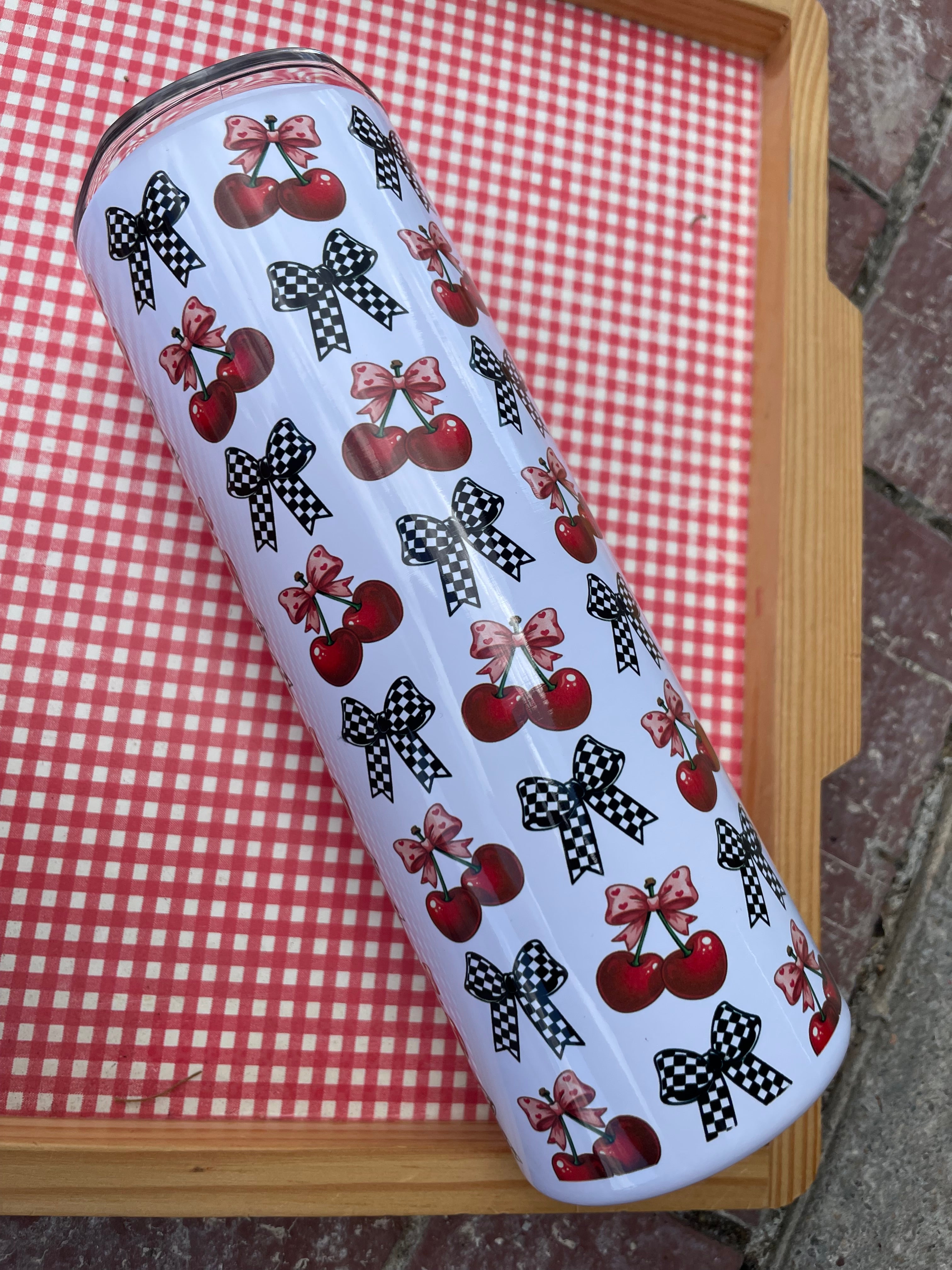 Cherry Checker Tumbler | Erickson & Co. Mercantile